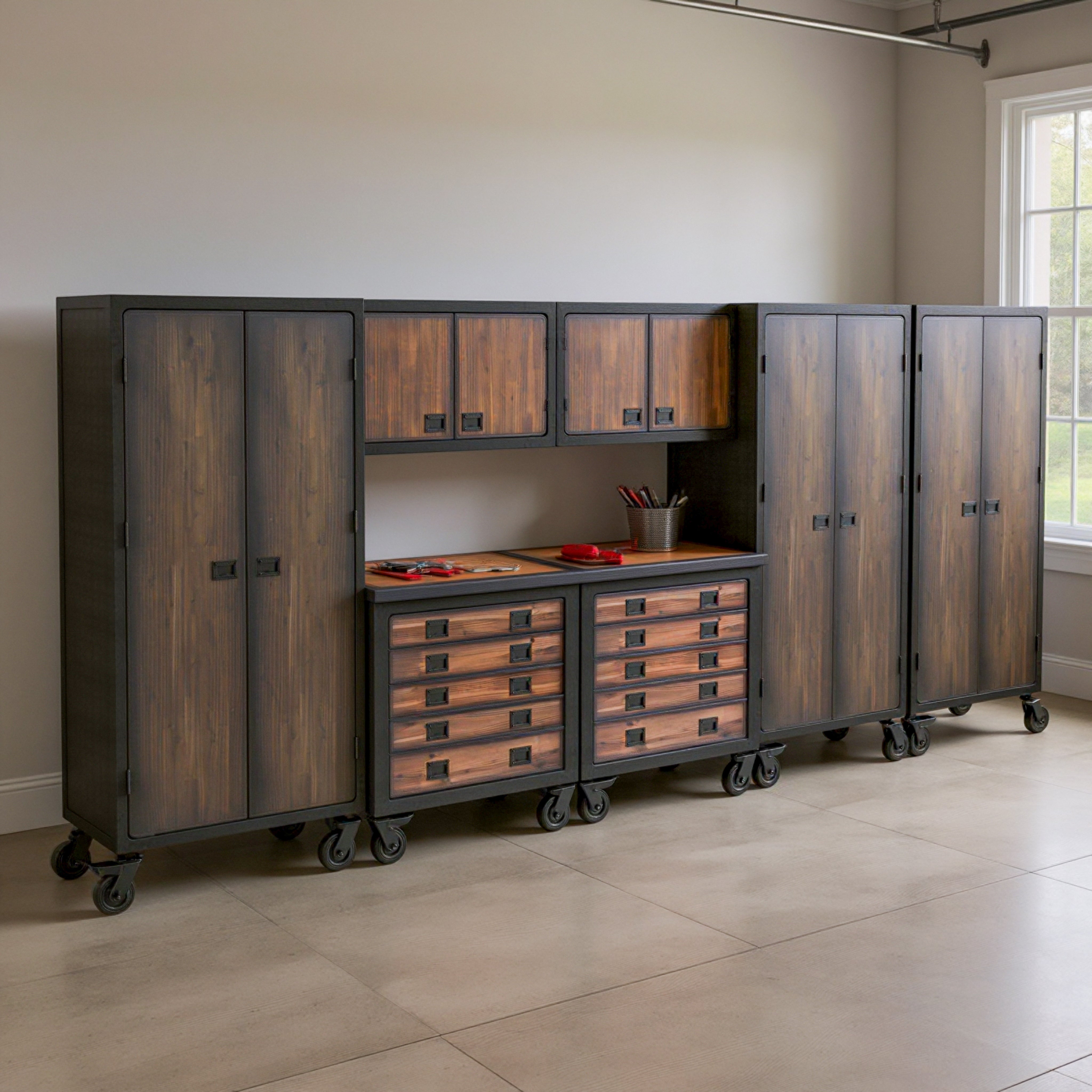Duramax 7-Piece Garage Storage Combo Set with Tool Chests, Wall Cabine ...